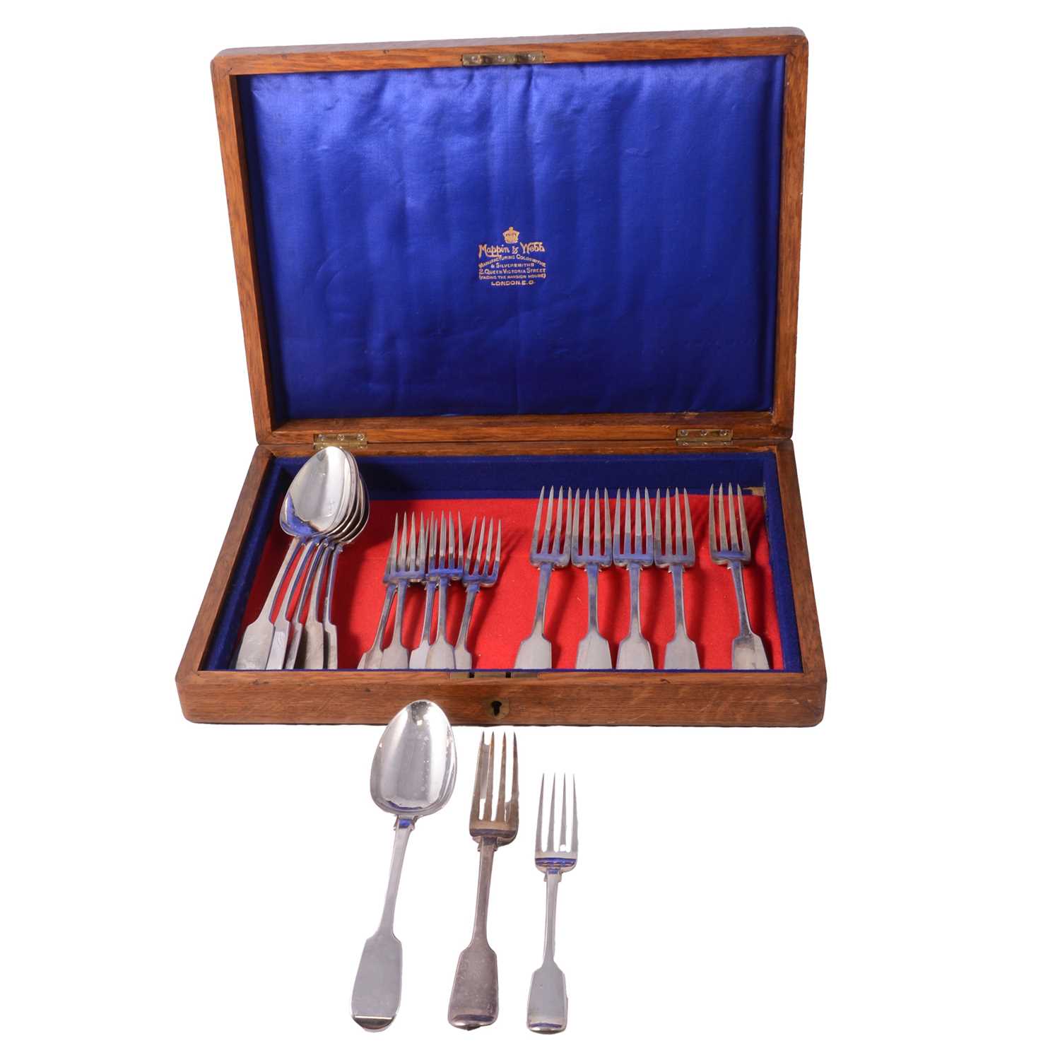 Lot 256 - Victorian Irish silver flatware, Richard