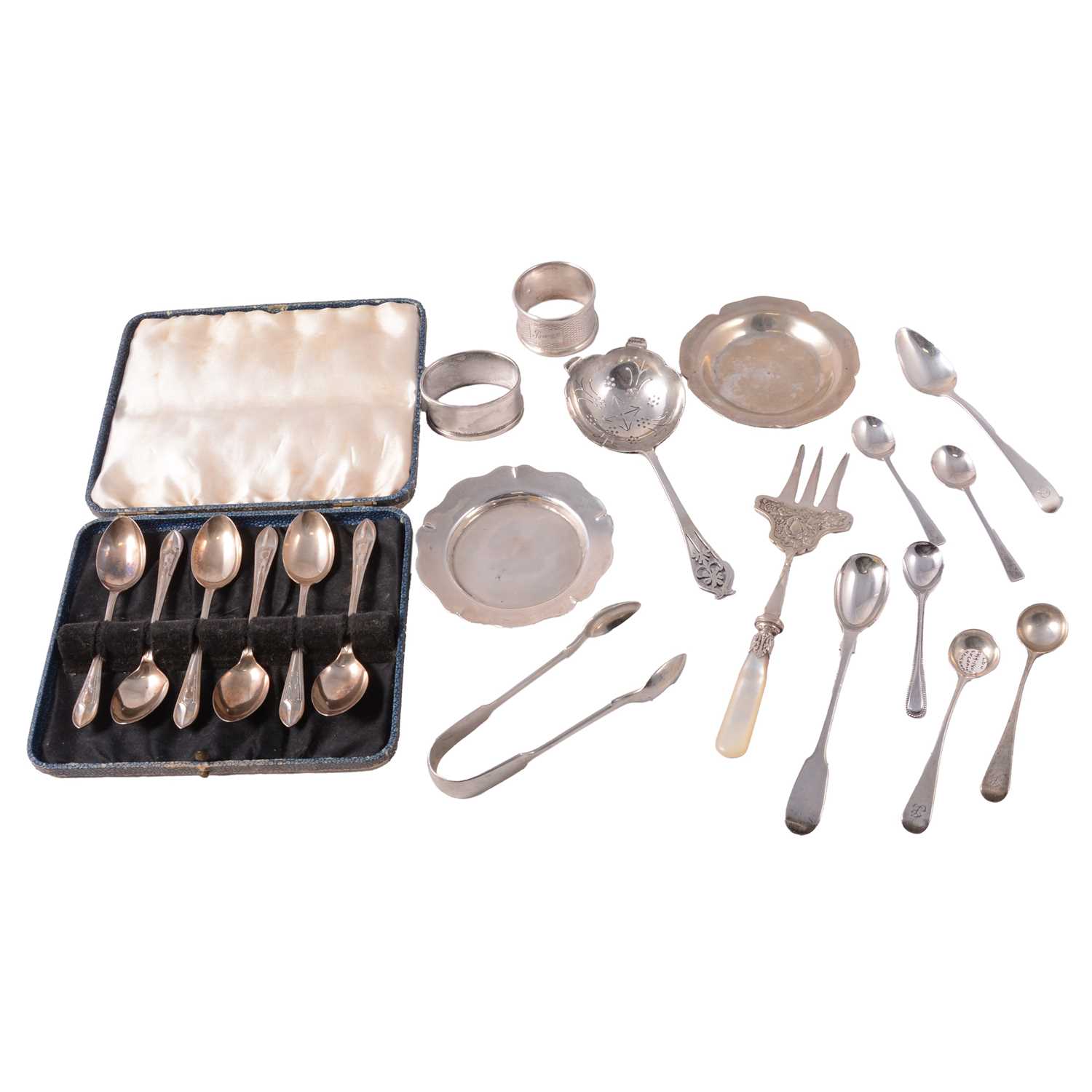 Lot 331 - Set of six silver teaspoons, Francis Howard