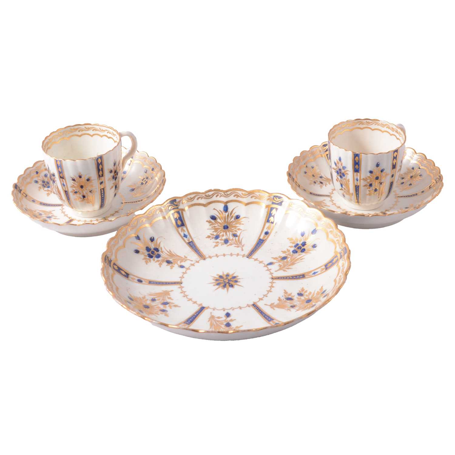 Lot 6 - Caughley porcelain part tea set, late 18th