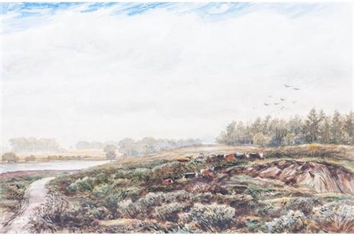 Lot 371 - James Orrock, Cattle in Bradgate Park,