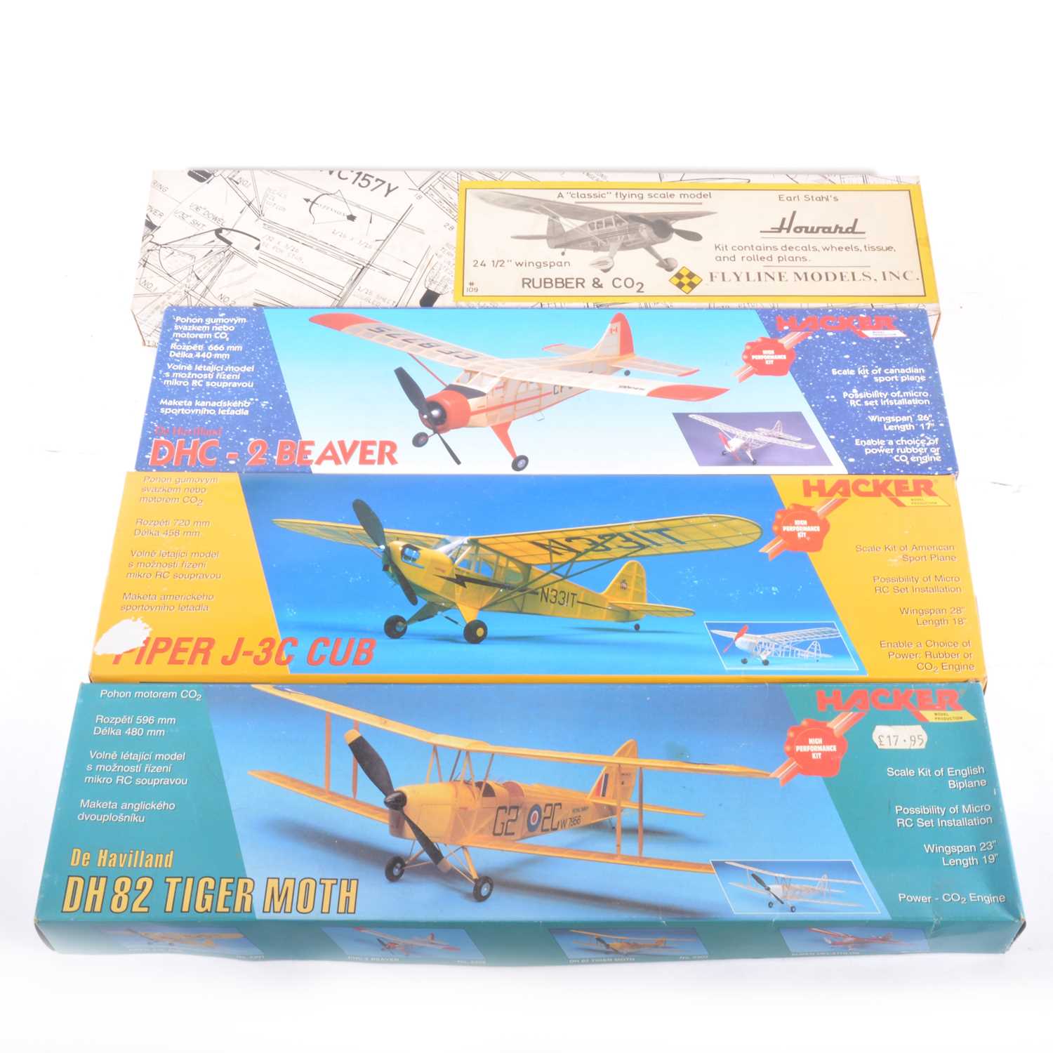 Lot 280 - 4 x Scale rubber kits, HOWARD, BEAVER, PIPER
