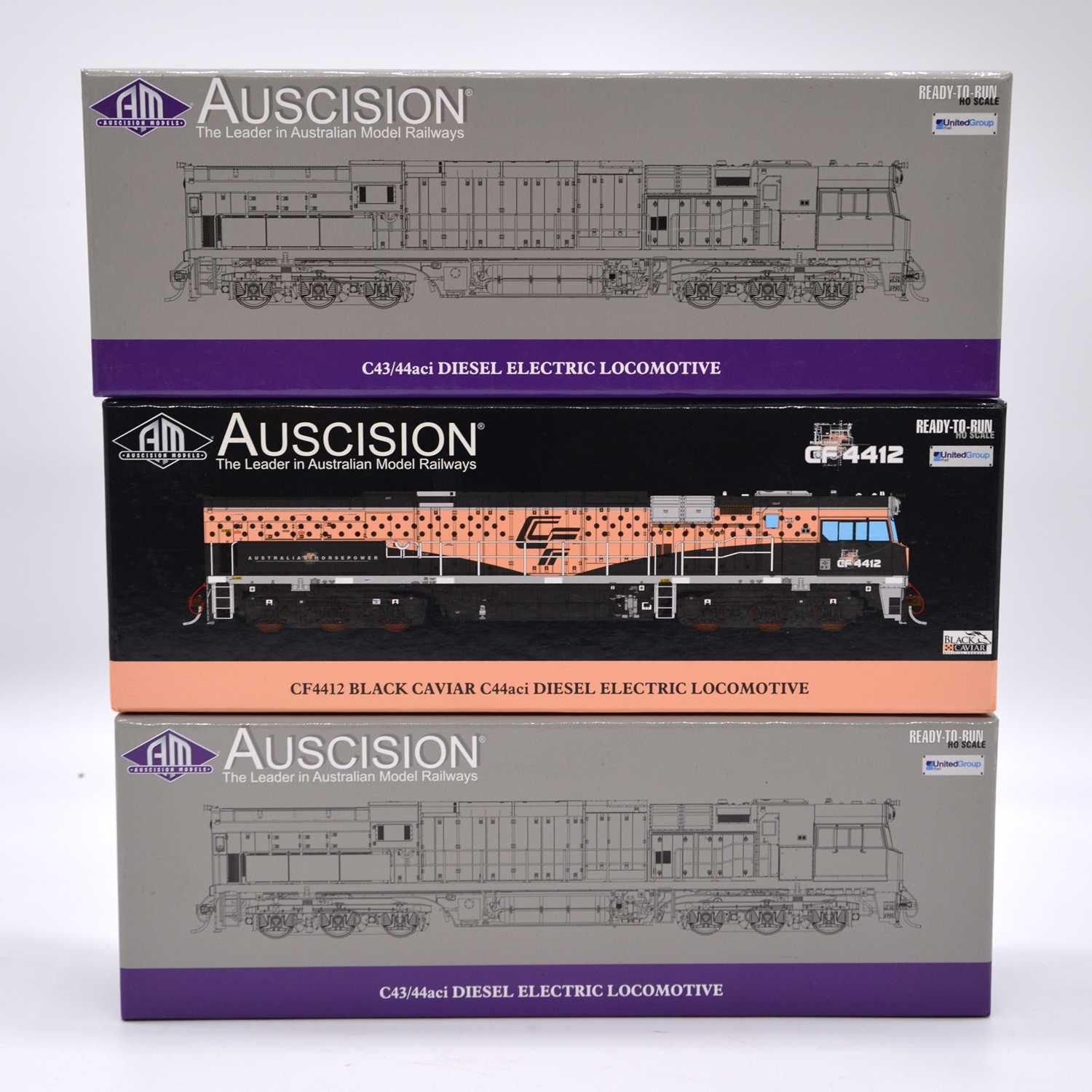 Lot 188 - Three Auscision Model HO locomotives