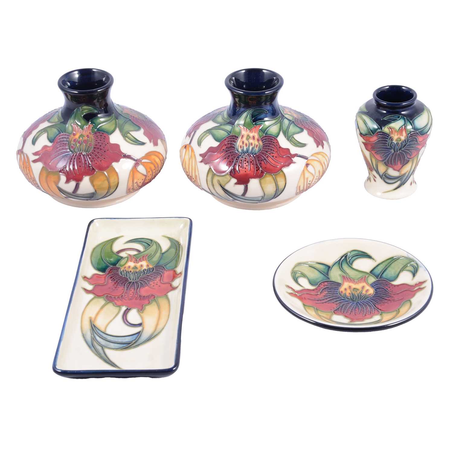 Lot 7 - Nicola Slaney for Moorcroft Pottery, five